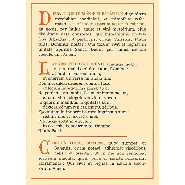 Altar Cards - Angelus Press