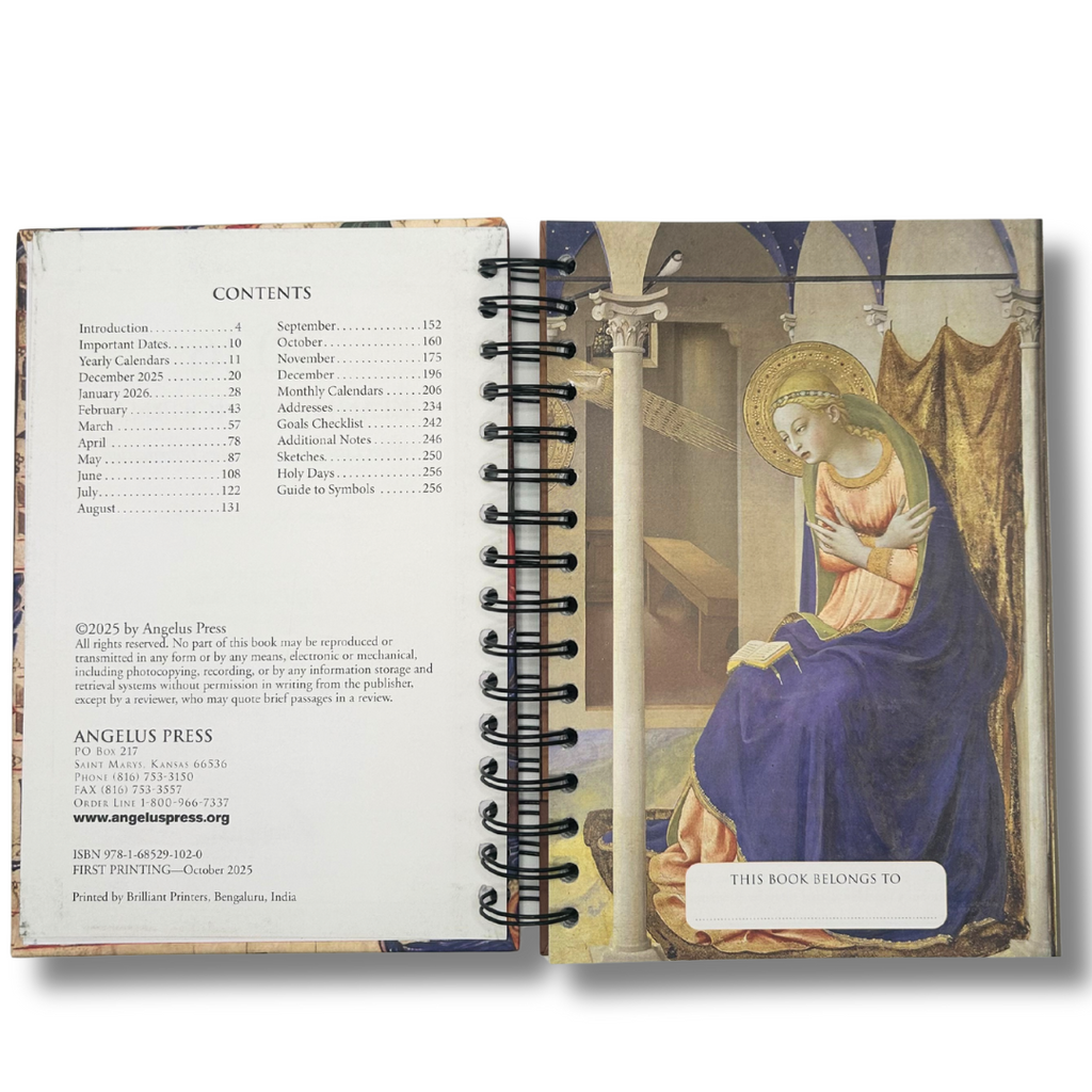 2026 Liturgical Daily Planner - Angelus Press