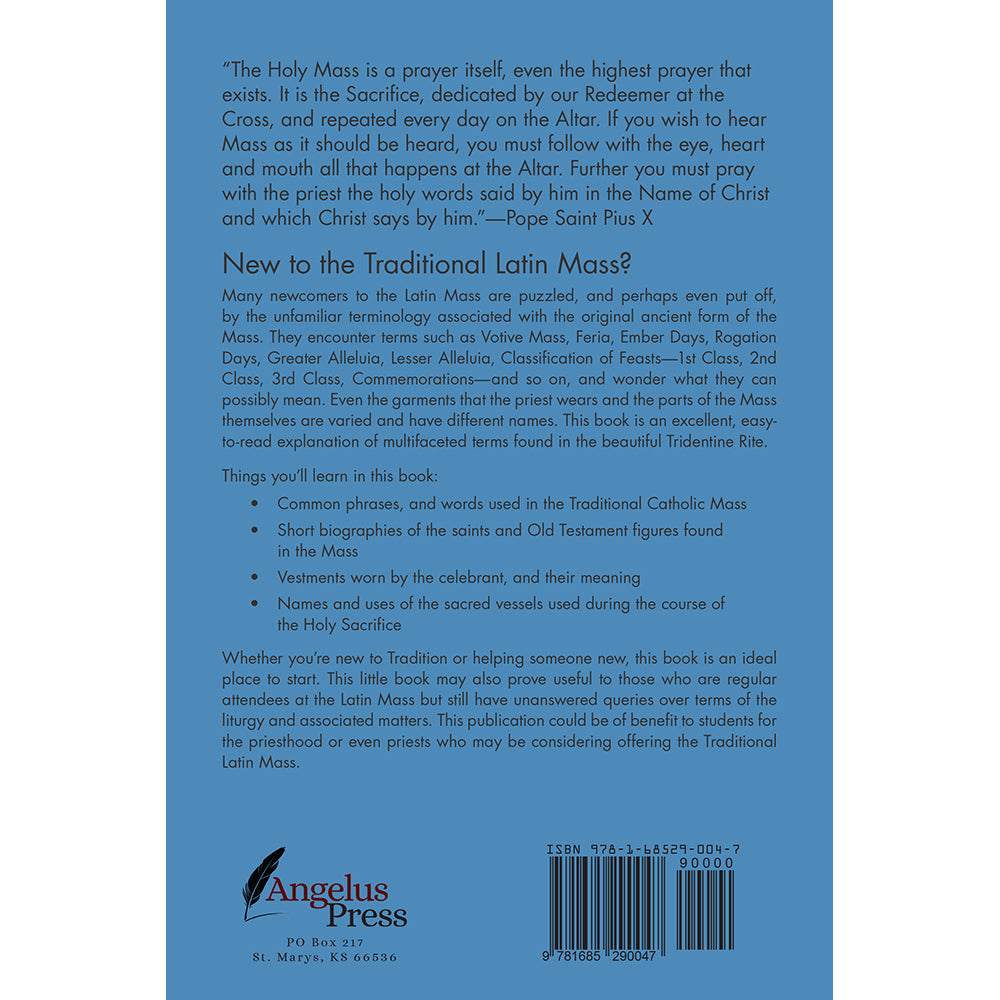 A Layman's Guide to Latin Mass Terms - Angelus Press