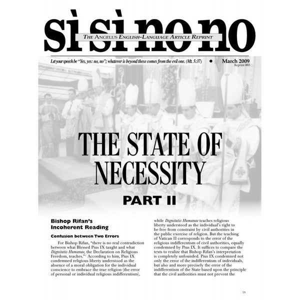 Si Si No No - Angelus Press